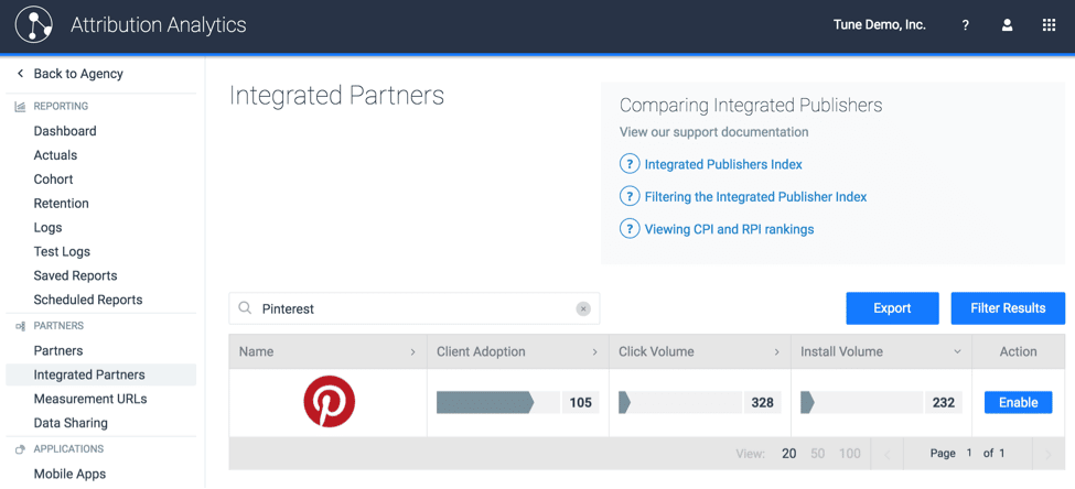 Announcing TUNE’s Measurement integration with Pinterest | TUNE